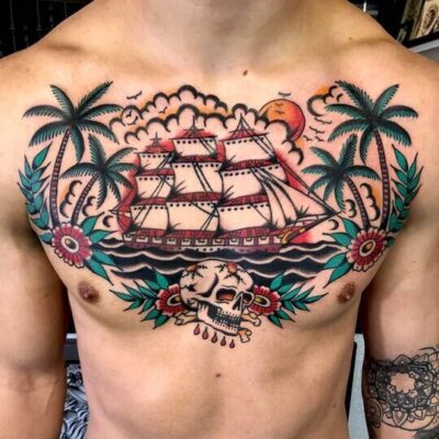 30 Coolest Chest Tattoos for Men to Try in 2025 - Dezayno